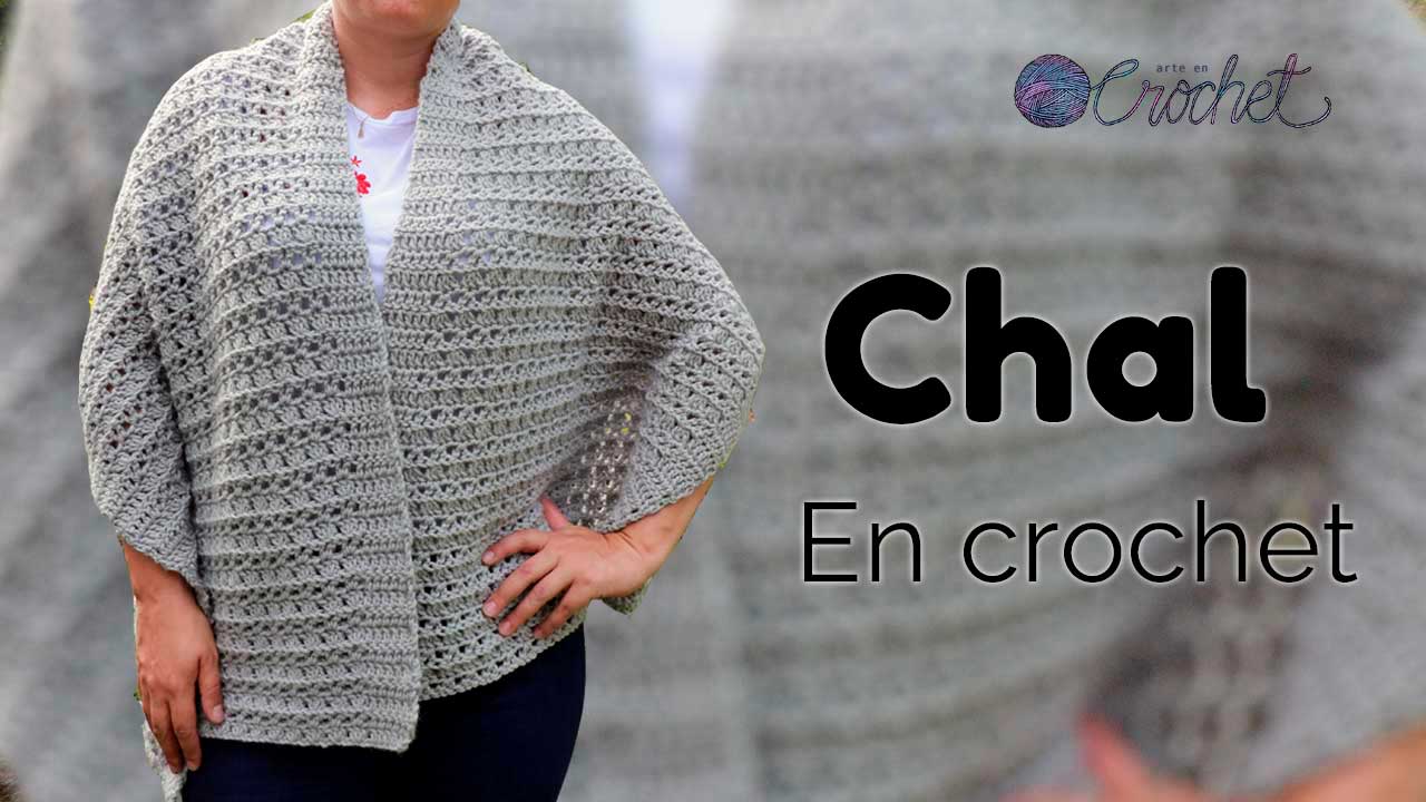 Chal a crochet paso a paso | Patrón fácil para principiantes